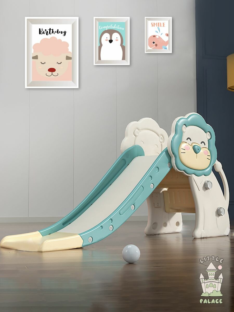 Горка детская LITTLE PALACE лёвик для дома и улицы