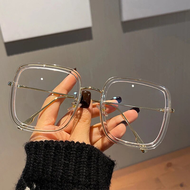 Большие очки для чтения с блокировкой синего света, леопардовые квадратные прозрачные очки по рецепту, женские модные увеличительные очки плюс