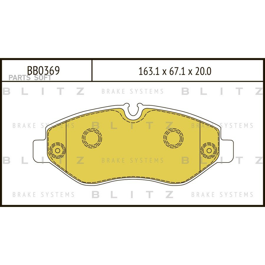 BLITZ Колодки тормозные дисковые передние