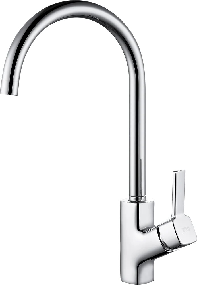 Смеситель для кухни D&K Rhein.Dusseldorf DA1492401 с поворотным изливом, хром, глянцевый, однорычажный, латунный, с керамическим картриджем