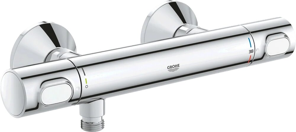 Термостатический смеситель Grohe Grohtherm 34793000 хром, глянцевый, настенный, латунный, без лейки, смеситель для ванны с душем