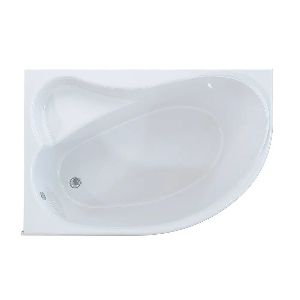 Акриловая ванна Мирсант Ялта 130x90, угловая, левая, пристенная, белая, глянцевая, асимметричная, с сиденьем