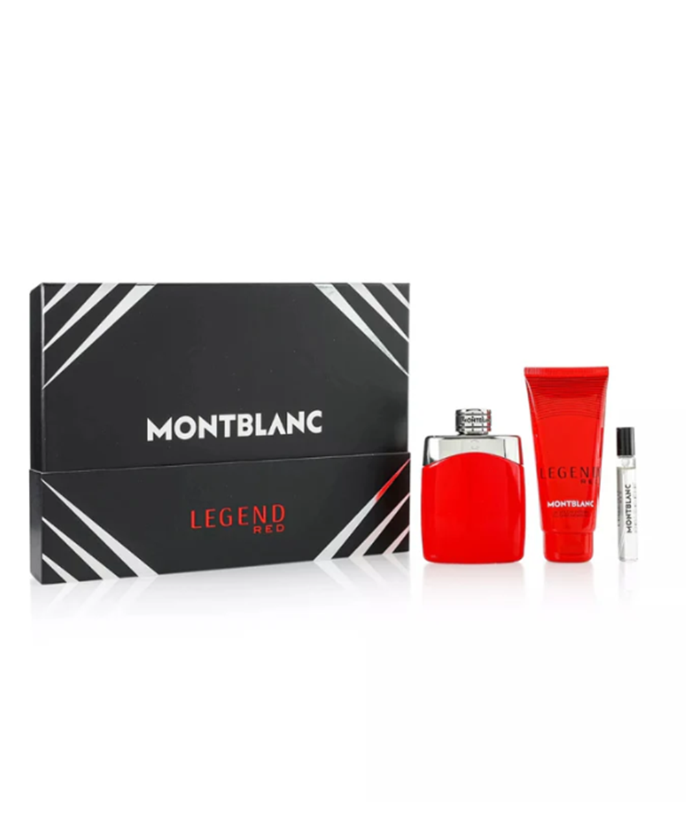 Парфюмерный набор мужской MONTBLANC Legend Red, Парфюмерная вода 100 мл, мини-спрей Edp 7,5 мл, гель для душа 100 мл