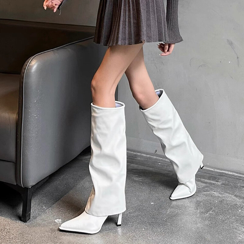 Ботильоны с острым носком и шпилькой, осень 2025, новый стиль, тонкие брюки с высоким каблуком, нишевая универсальная модная обувь для женщин