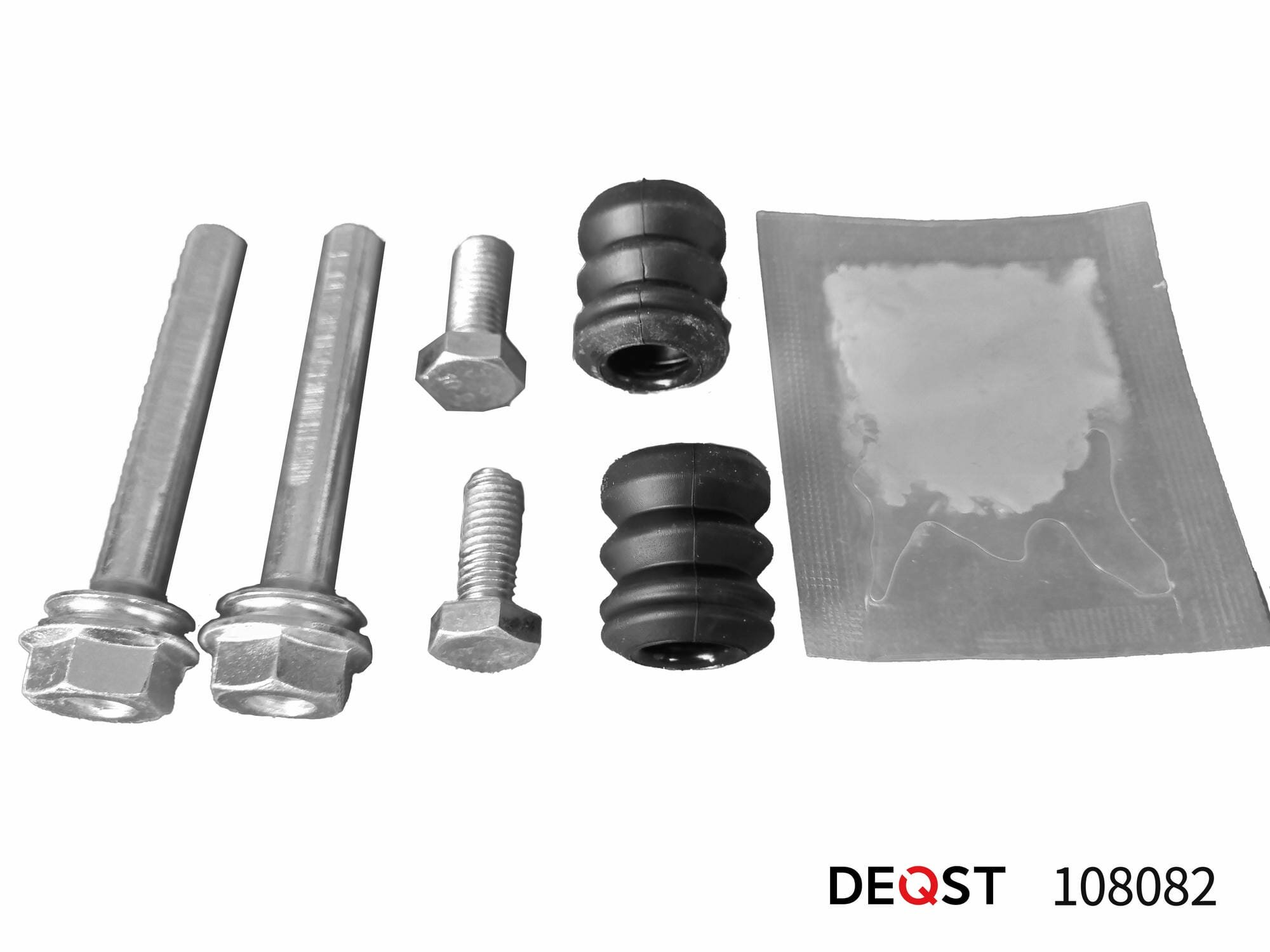 Ремкомплект суппорта Deqst 108082 направляющие Ford Focus 1 (97-04), Fiesta 5 (05-08), Galaxy (95-06), Volvo S40 1 (95-03), VW Golf 2-3 (84-98), Jetta 2 (84-91), Passat (88-97), Sharan (95-10)