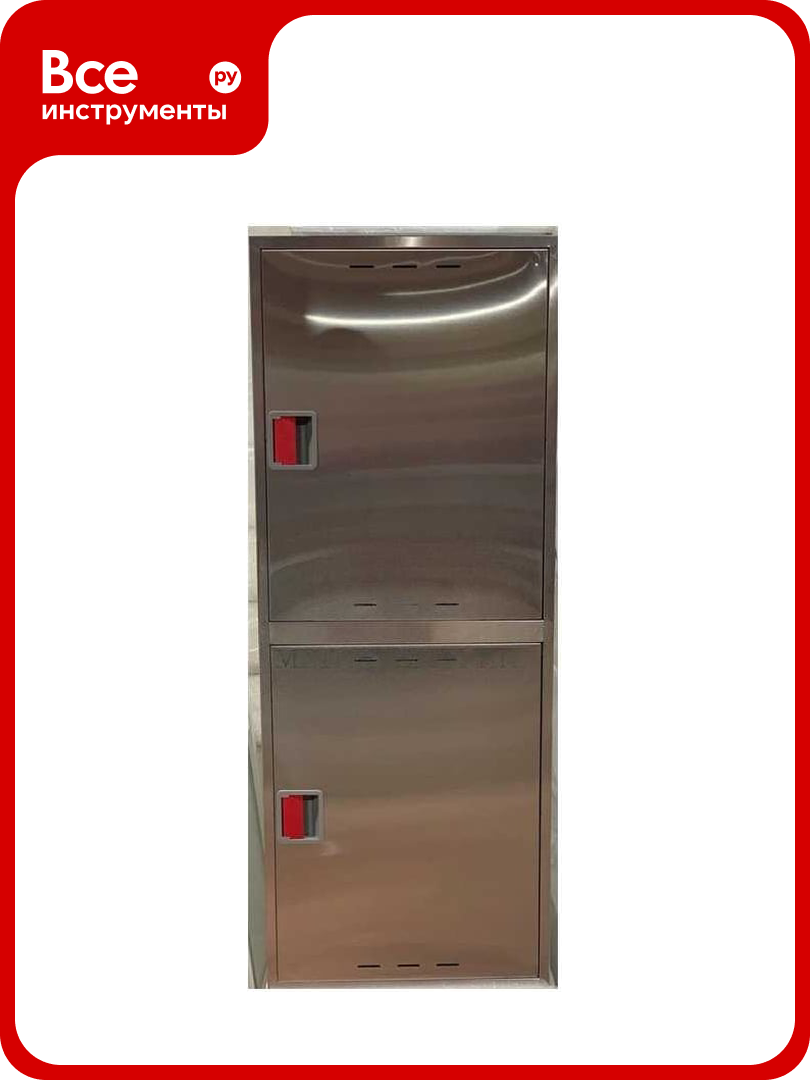 Пожарный шкаф ООО Метинтергрупп ШПК-320 НЗ нержавеющий шлифованный 320-21 евро-ручка