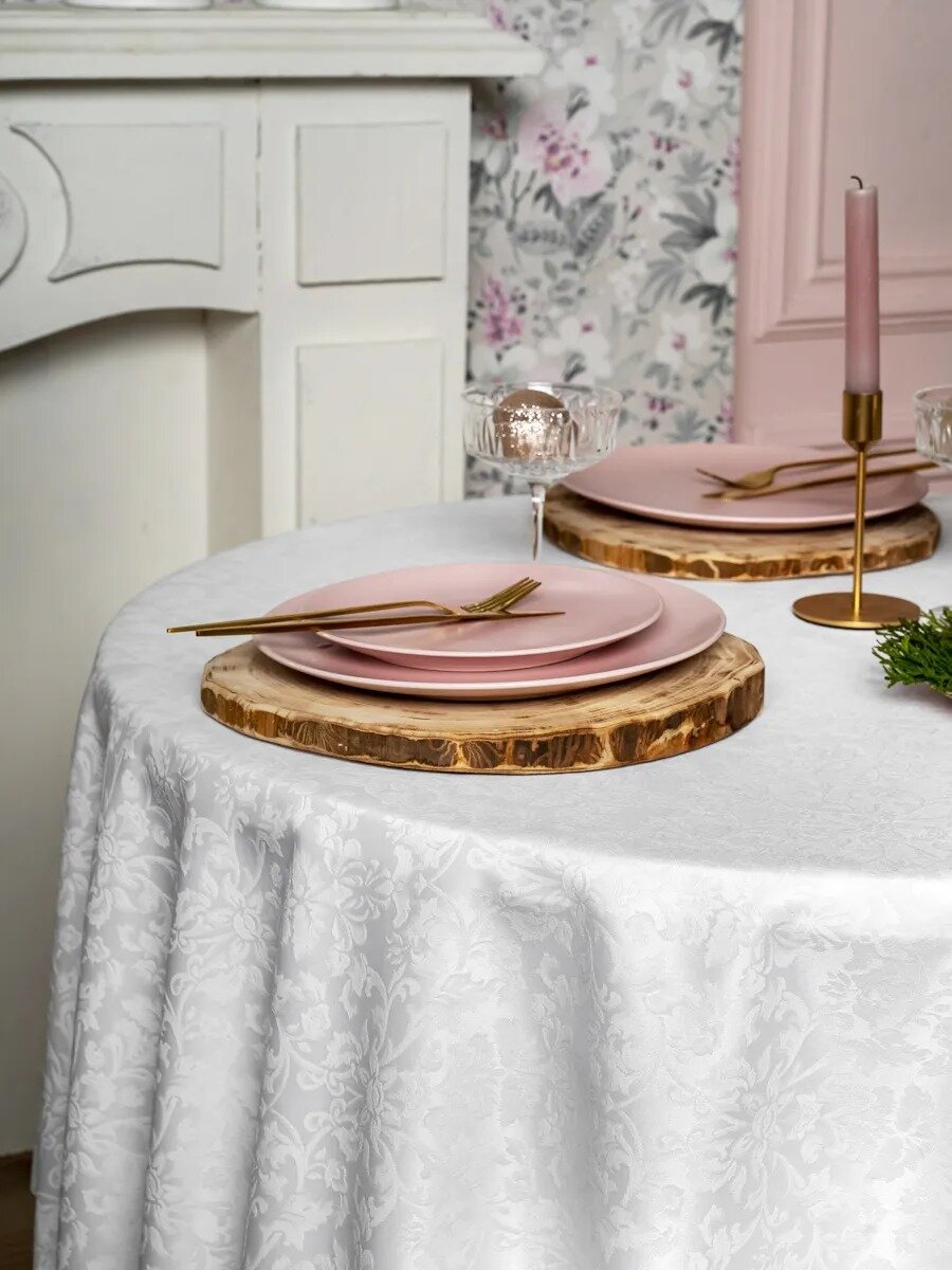 Скатерть моготекс 200х150, овальная на праздник хлопковая грязеотталкивающая водоотталкивающая