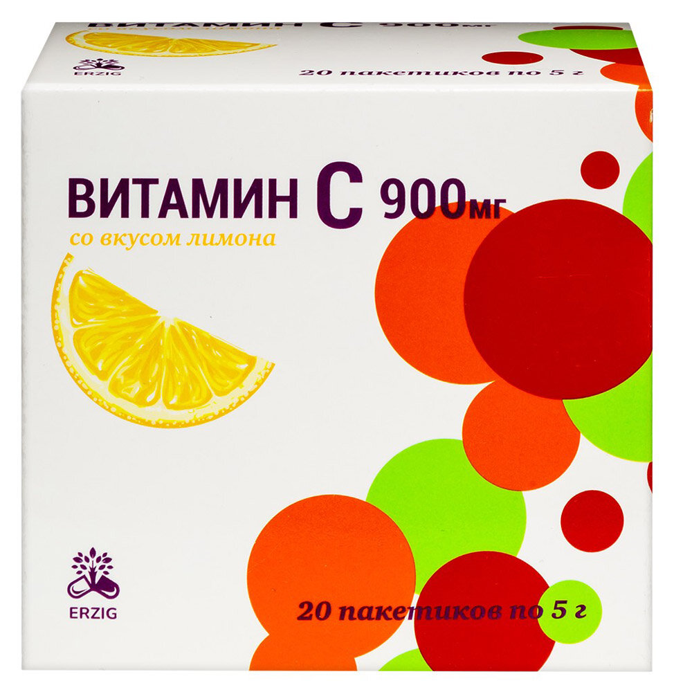 Витамин С 900МГ со вкусом лимона N20 пакет-саше массой 5,0