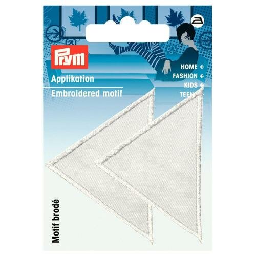 Термоаппликация Prym треугольники белые, 2 штуки, 45 х 60 мм, полиэстер, 925467