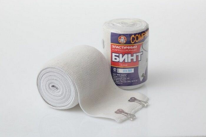Эластичный бинт фарм высокая компрессия, 10 см, 3 м
