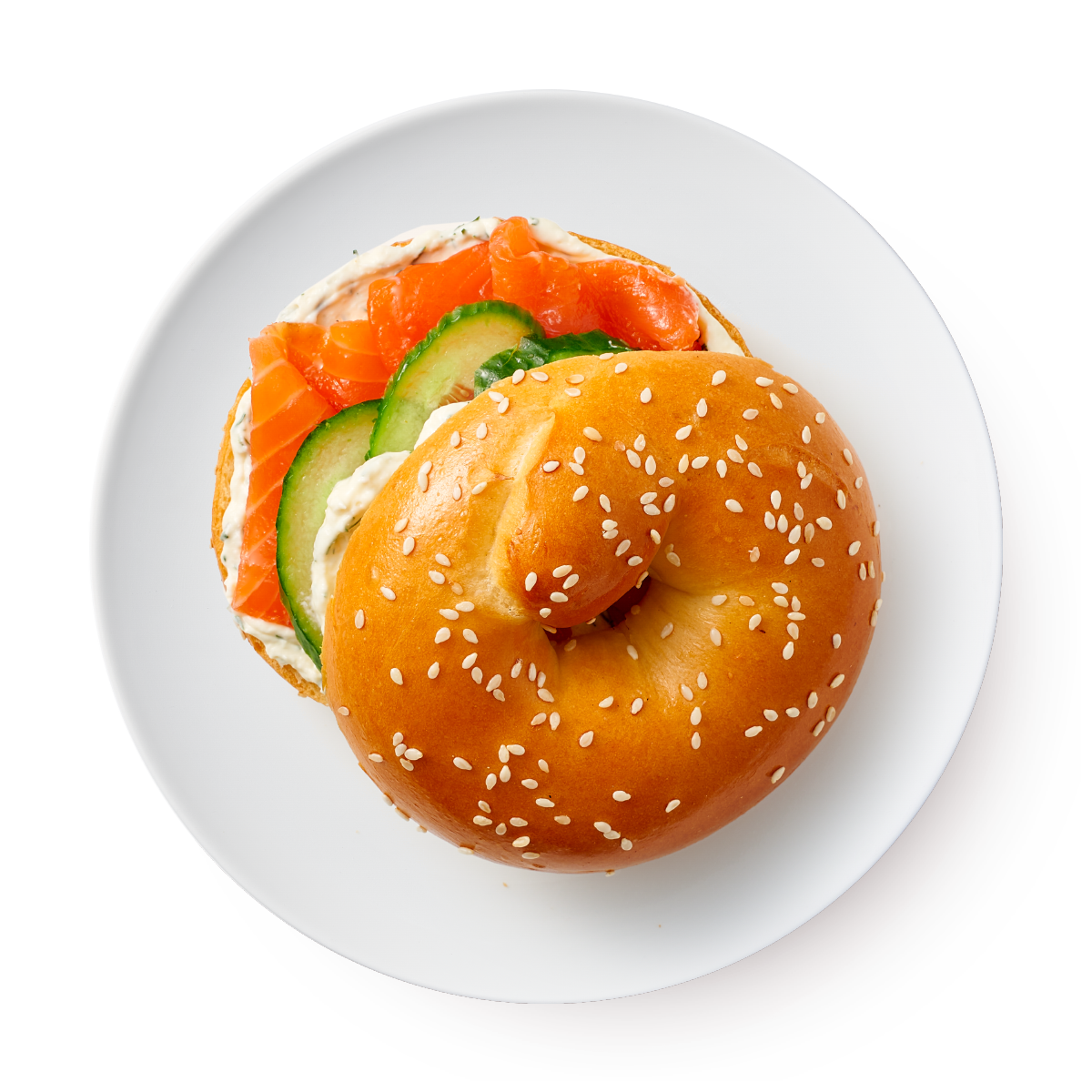 Бейгл с филе форели атлантической и пикантным соусом «Кулинариум»