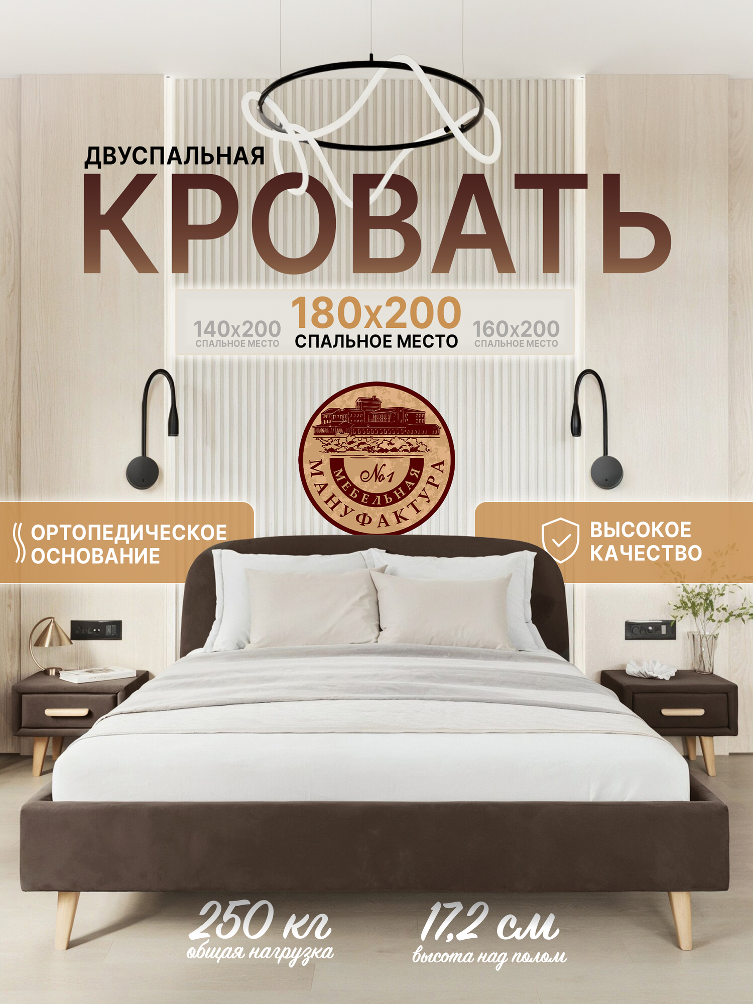 Кровать Майя 180х200 Двуспальная