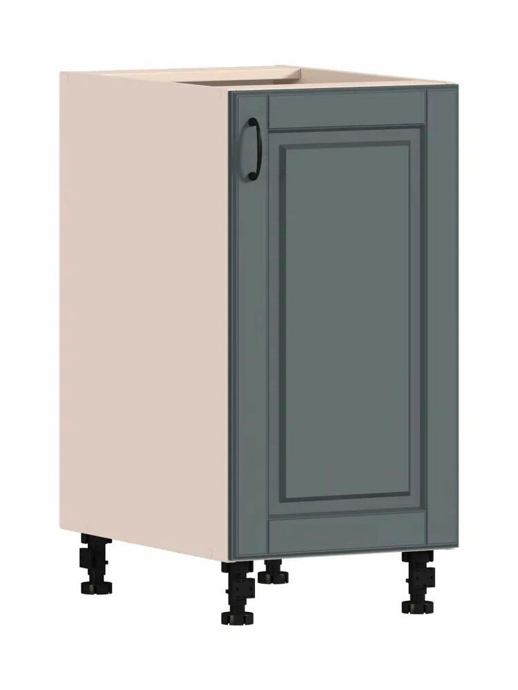 Кухонный модуль столплит Регина РС-40 напольный, с полками, ЛДСП, МДФ, Серый матовый, 40х82х56,3 см