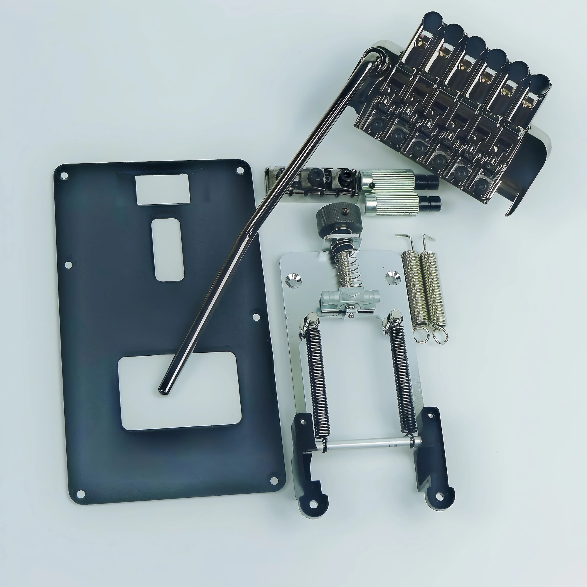 Тремоло-бридж ZPS3 EDGE ZERO II с двойным замком, хромированный, черный, для серии Ibanez