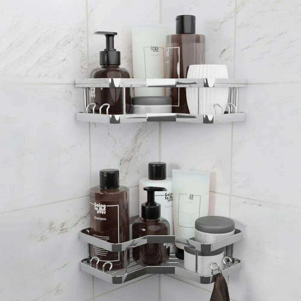 DONIHOME Полка Угловая, 24х24х8 см