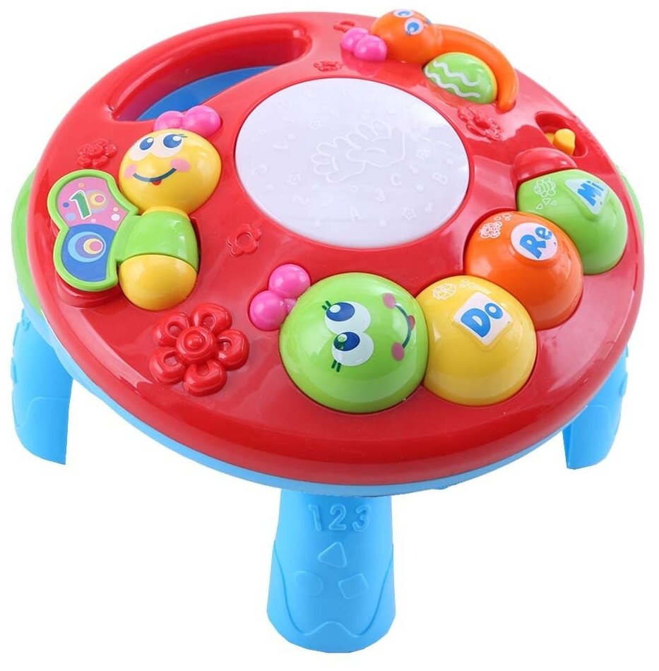 Музыкальная игрушка для малышей, столик пианино Tot Kids "Гусеница", цвет мульти