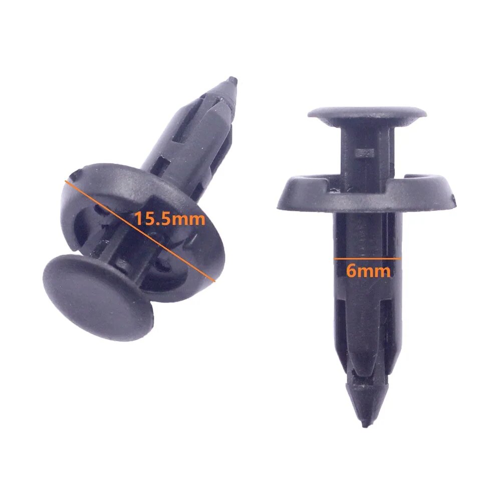100 шт. 6 мм Автомобильный Крепеж бампера для Toyota пластиковый фиксатор заклепок нажимной крышки двигателя брызговик автомобиля, 100PCS