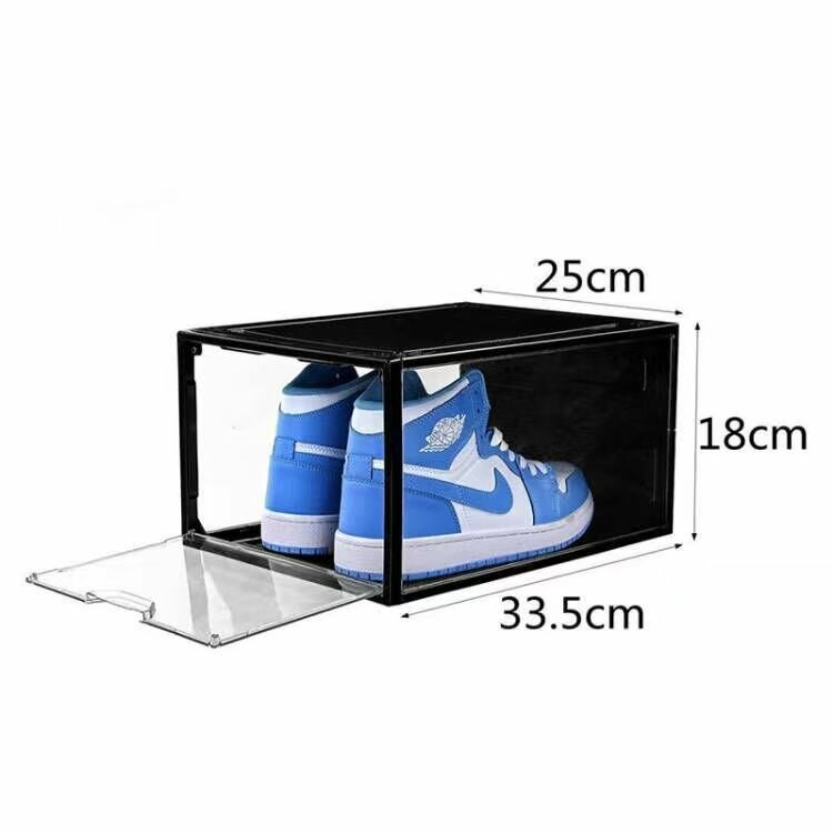 Коробка для хранения обуви Aj sports shoes, коробка для обуви с защитой от окисления, черное 33,5x25x18 см