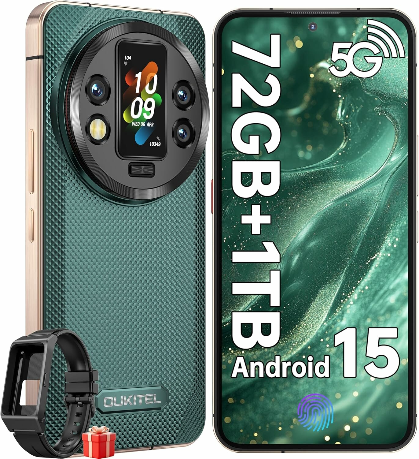 Защищенный смартфон OUKITEL WP200 Pro 5G, разблокированный — 24 ГБ, 1 ТБ, аккумулятор 8800 мАч, защита IP68/IP69K