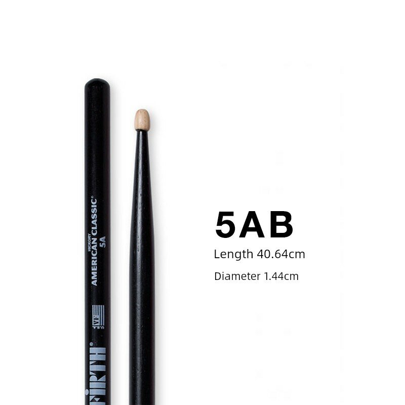 Vic Firth 5AB Барабанные палочки, ореховая древесина, нейлоновый наконечник, размер 5A, сбалансированные палочки для