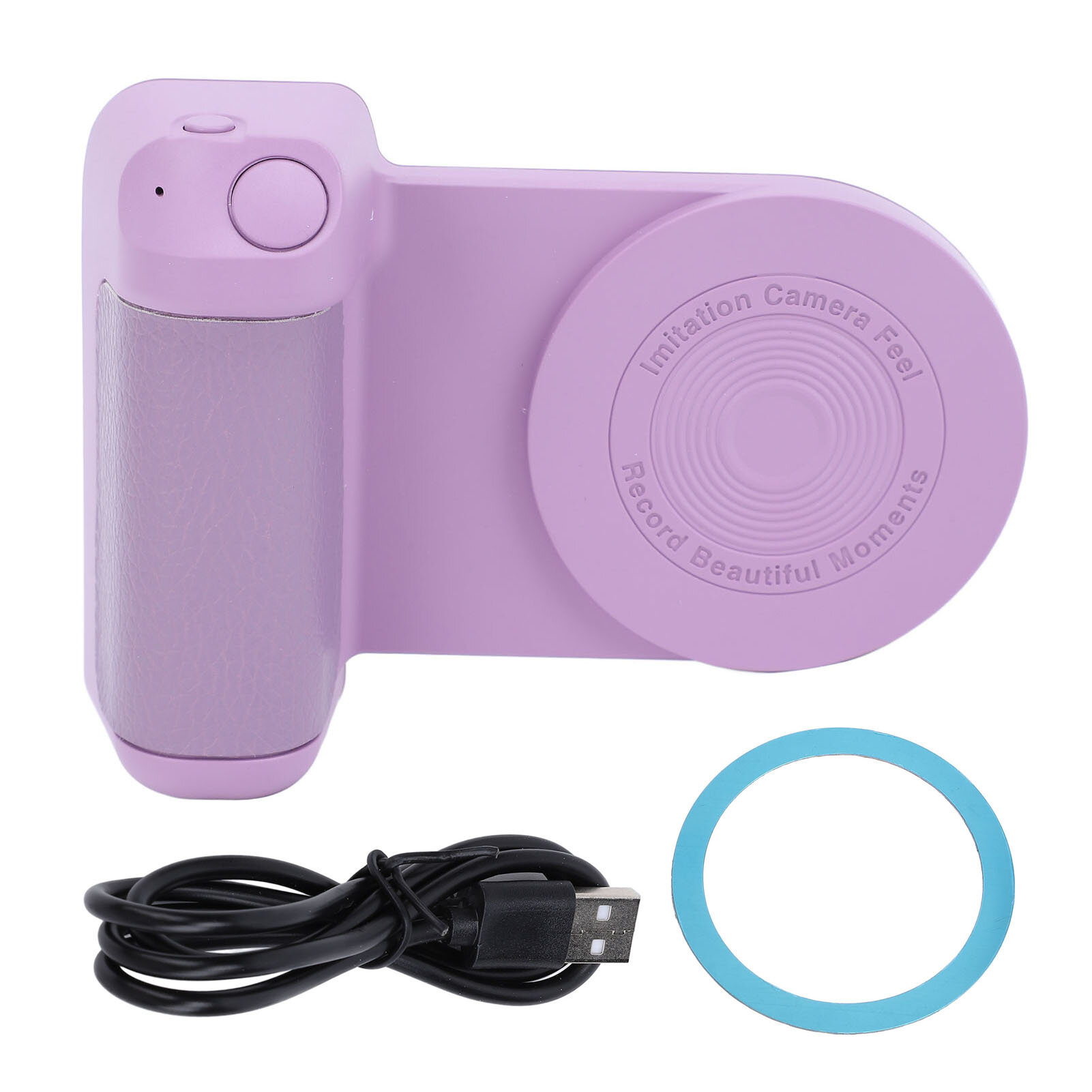 Магнитная ручка для камеры, Bluetooth-держатель, ручка для телефона, держатель для фото, беспроводная зарядка, Bluetooth-пульт дистанционного управления для видео- и фотосъемки, фиолетовый