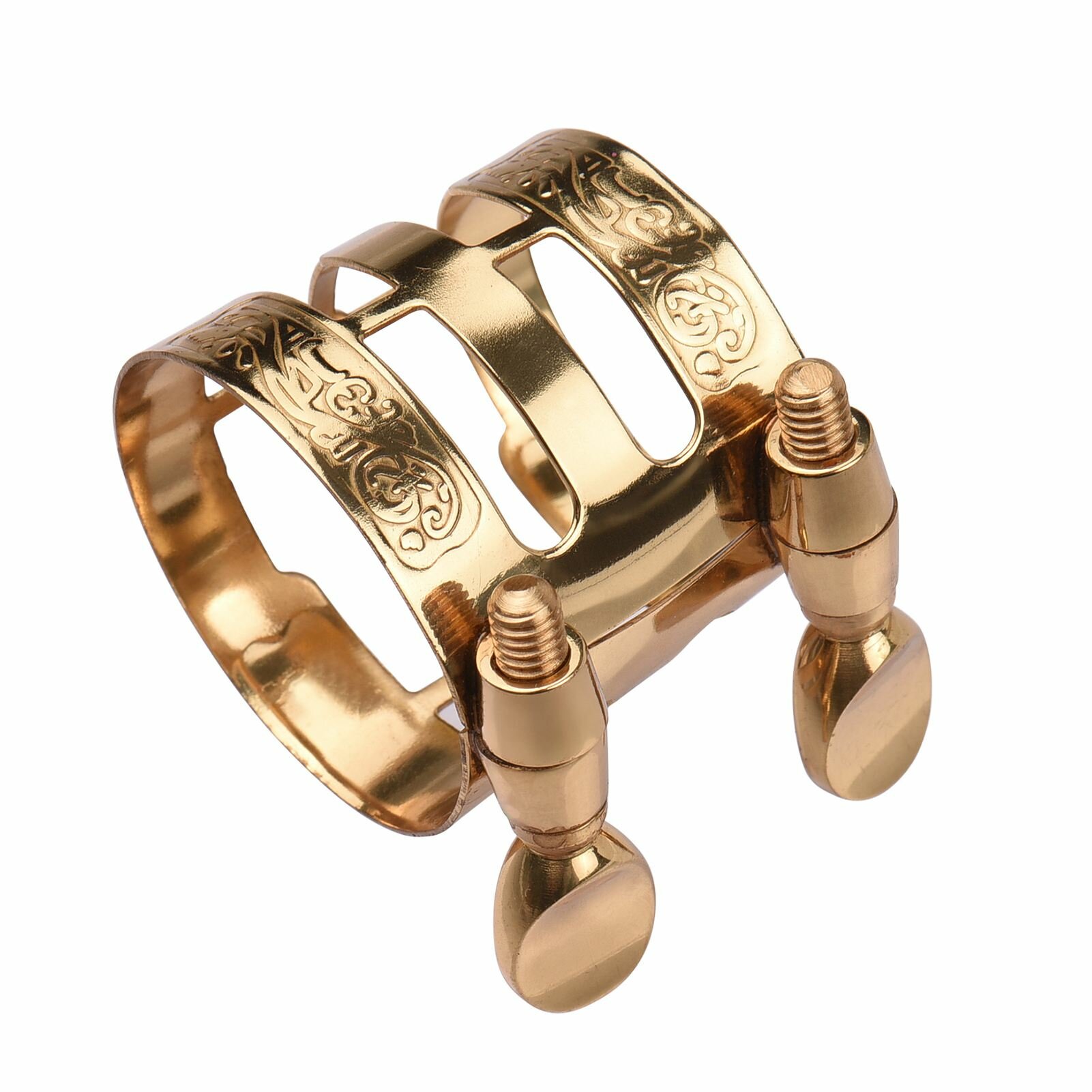 Лигатура для саксофона с двойной винтовой регулировкой, компактный саксофон с колпачком для мундштука (альт)