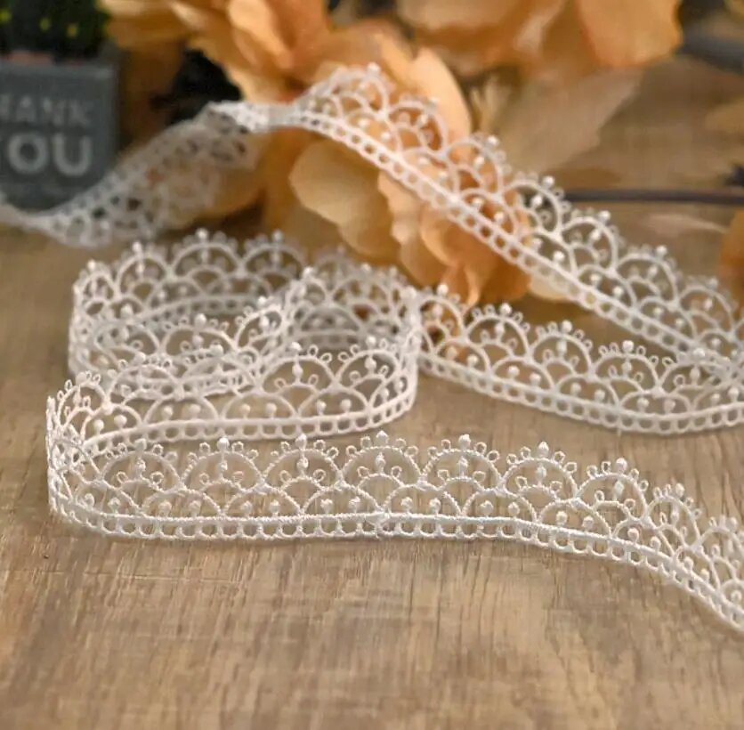 Кружевная бейка FINEFANTESYER цвета слоновой кости 2 см 1.5 meters
