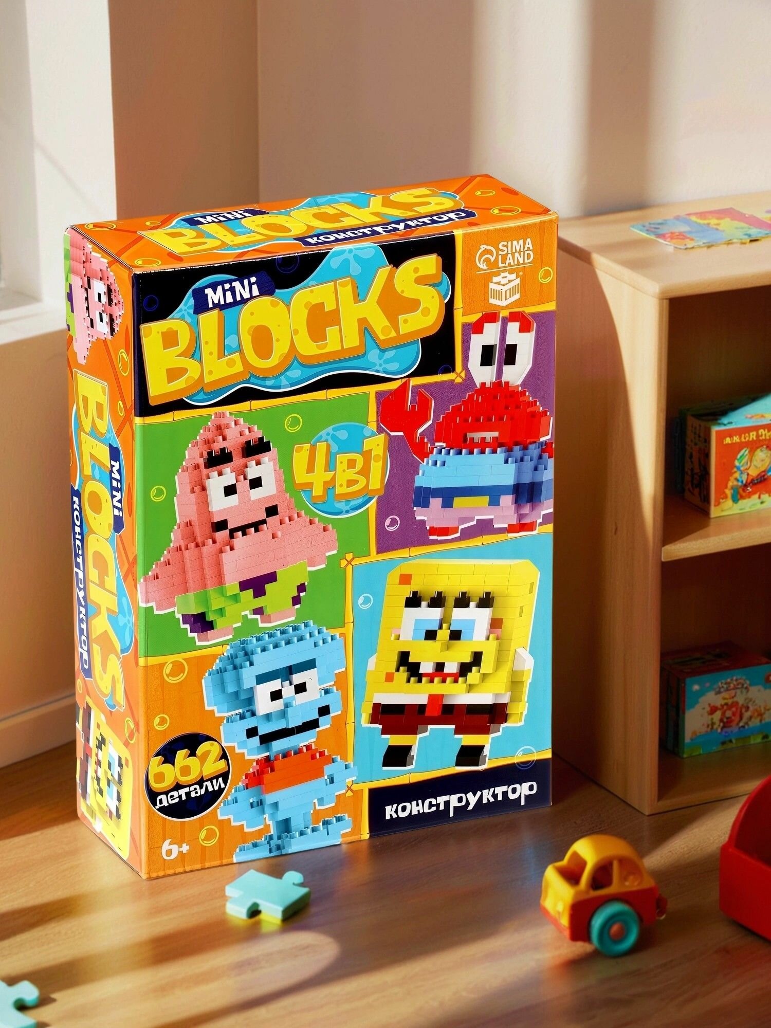 Конструктор Mini Blocks. Губка Боб, 662 детали
