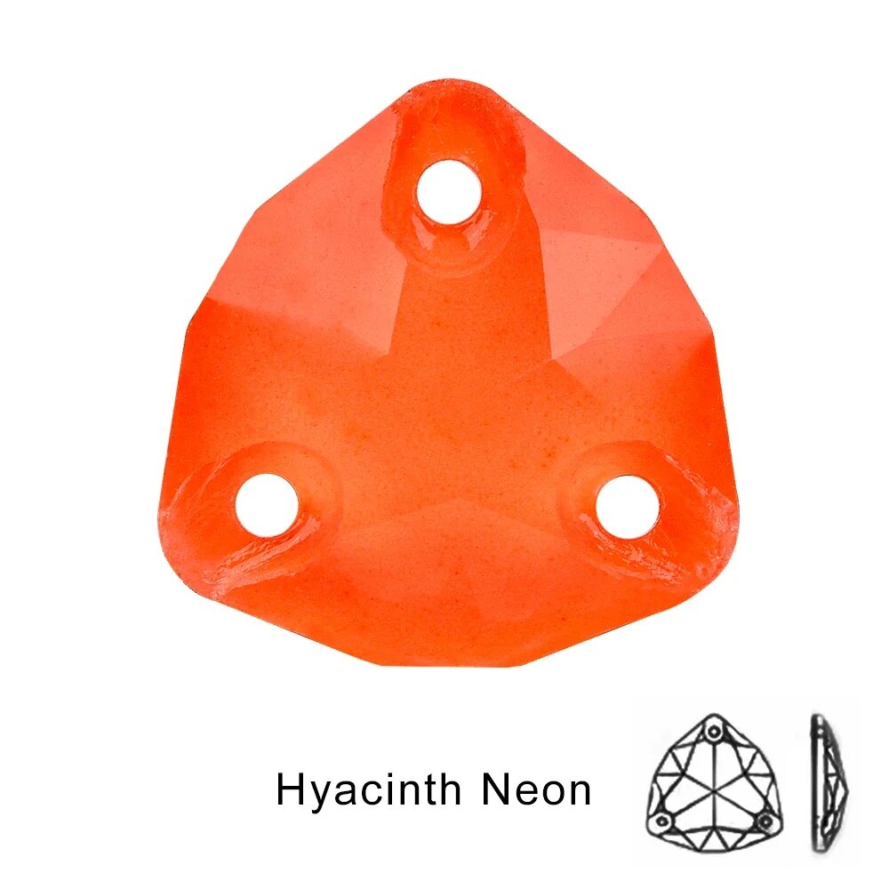 Стразы OLeeya Hyacinth Neon смешанных форм стеклянные пришивные 12mm--36PCS