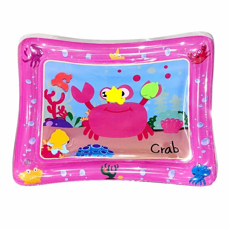 Надувной игровой коврик Tummy Time розовый для малышей