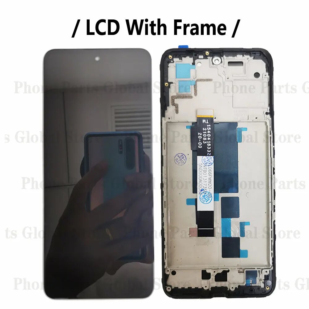 6,6 "для Xiaomi Redmi Note 10 Pro 5G ЖК-дисплей с рамкой, сенсорный датчик, With Frame Black