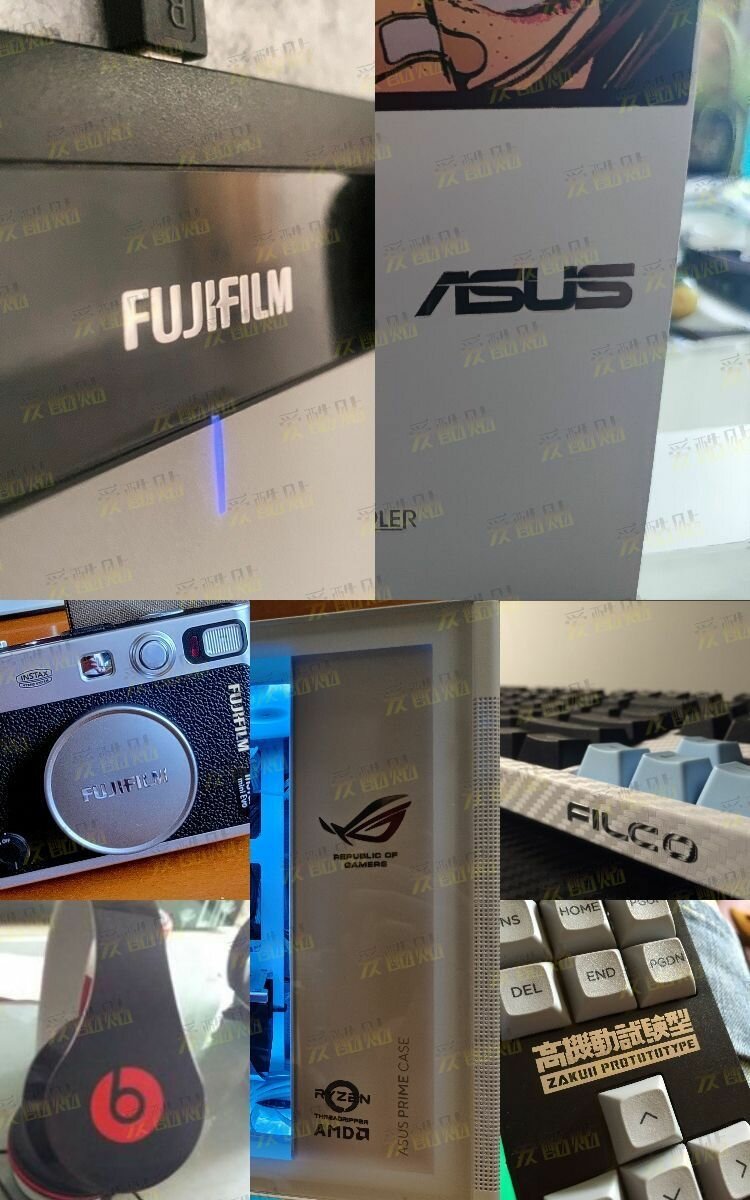 Наклейка с ультраным металлическим логотипом ASUS.5.0*1CM
