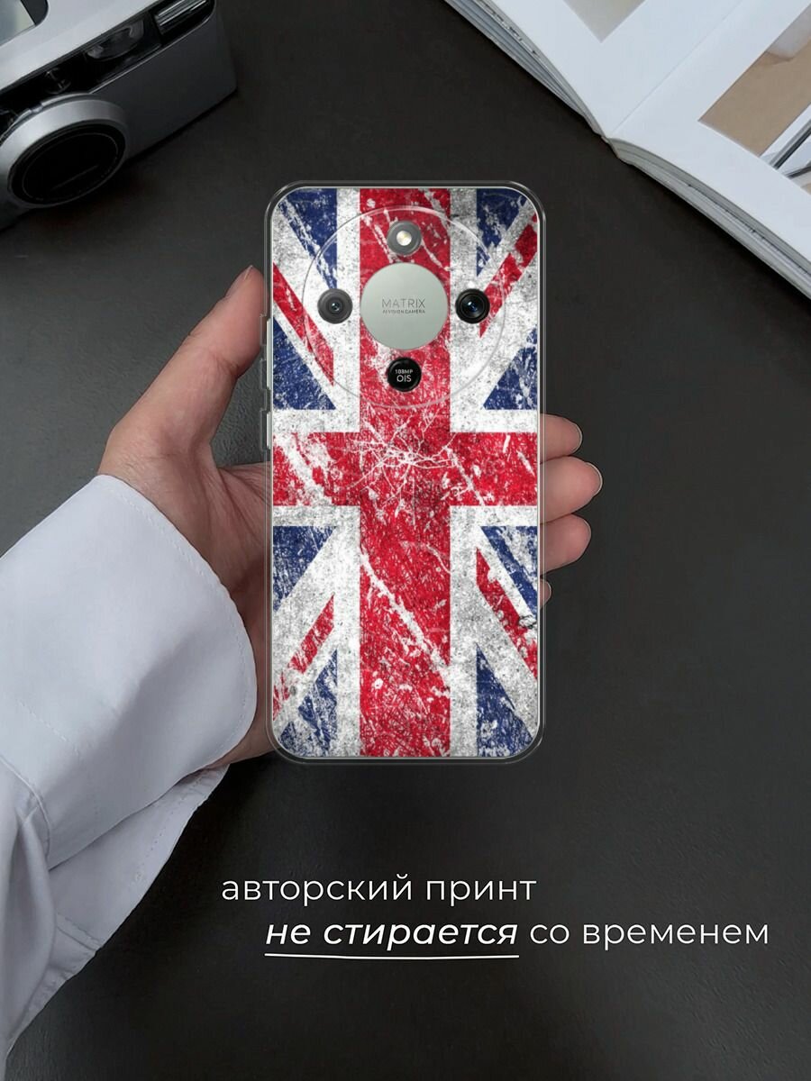 Силиконовый чехол на Honor X9d / Хонор X9d с принтом Флаг британский — фото 1