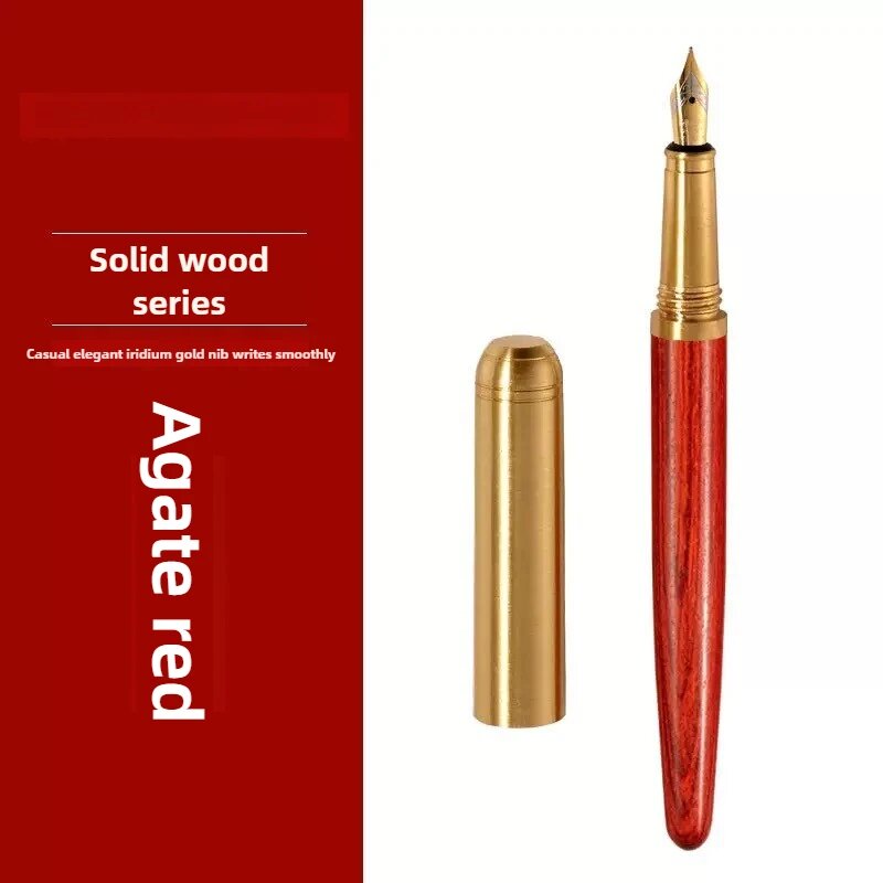 Перьевая ручка из сандалового дерева F Ф, Agate Red