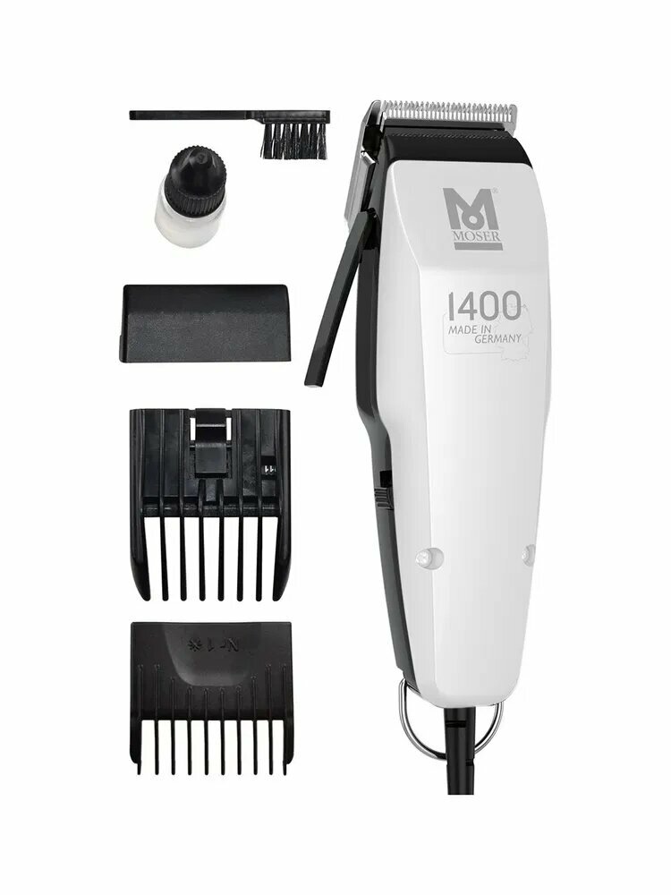 Moser Машинка для стрижки Машинка для стрижки волос Moser 1400-0458 Edition, белый, светло-серый