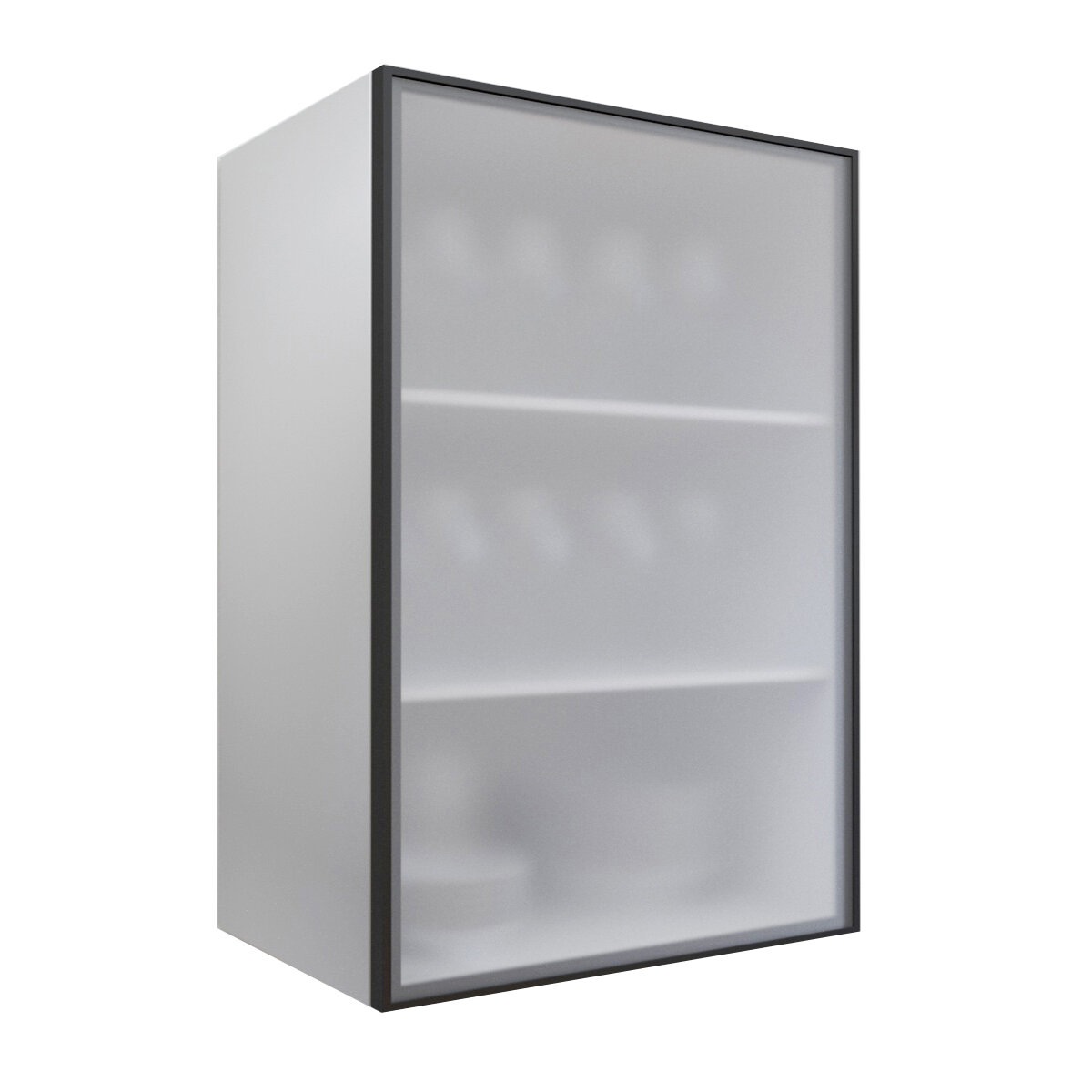 Фасад из алюминиевого профиля со стеклом Aluminum Glass 59,7х96х2 см, черный анод/сатинат