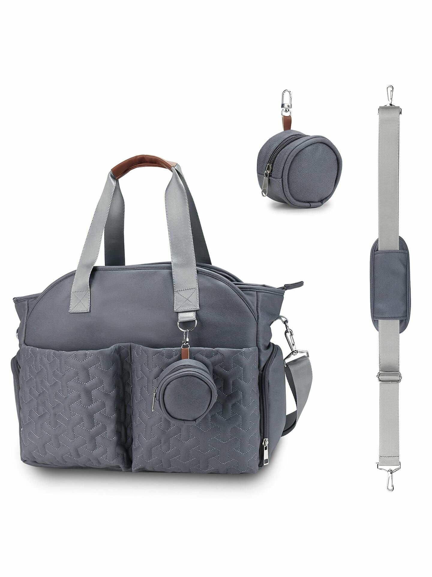 Сумка органайзер для коляски и мамы с термокарманами большие емкости, туристическая сумка