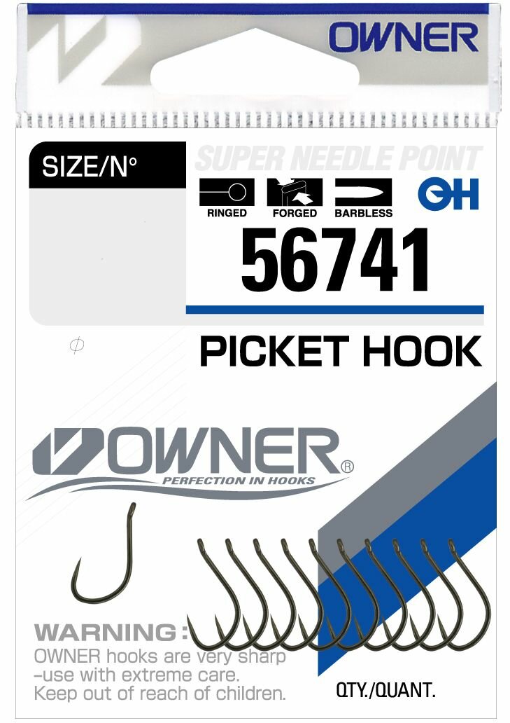 OWNER Крючок Picket Hook brown №6 10шт