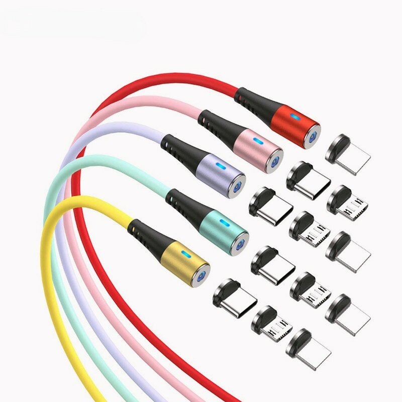 Жидкий силиконовый кабель магнитное зарядное устройство Micro USB Type C кабель для iPhone 13 12 Samsung Huawei магнитны