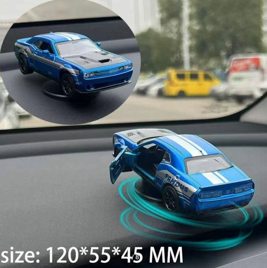 Дрифт Машинка с эффектом поворота на торпеду авто, Dodge Challenger SRT (Синий)
