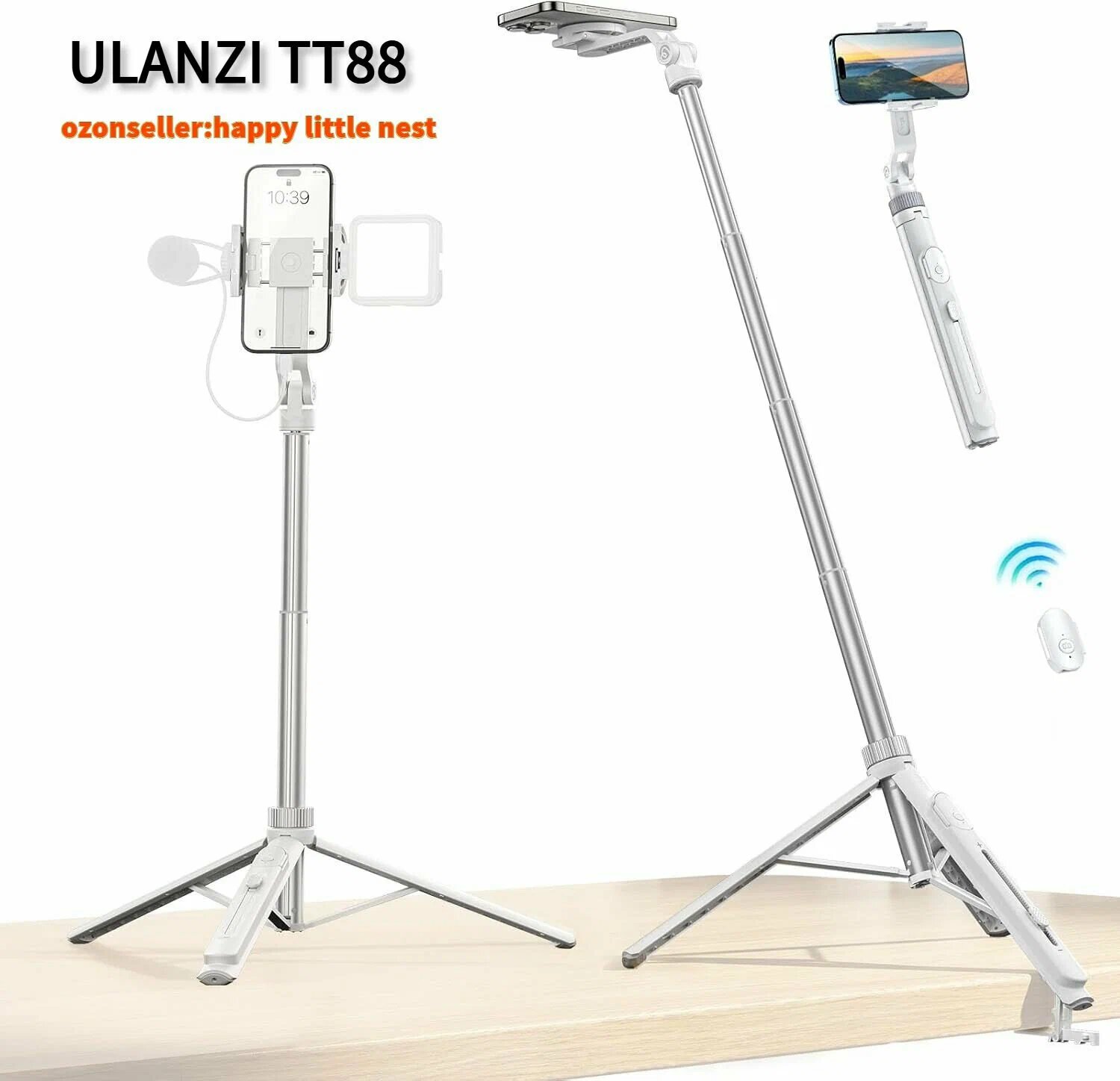 ULANZI TT88 Магнитный пульт дистанционного управления Light Desktop Shoot Mantis Bracket