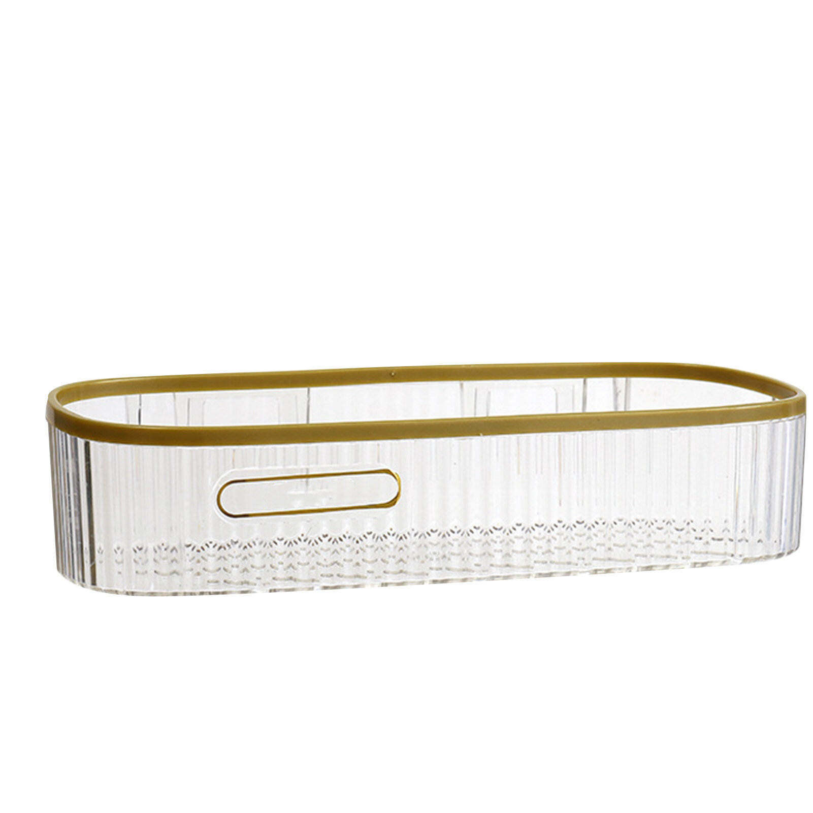 Стеновая стойка для хранения бесплатно душевая полка для ванной комнаты без бурения для хранения для бытовой длинной полосы - прозрачная