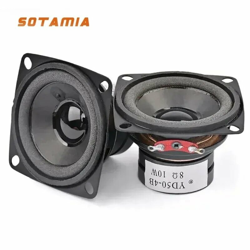 Мини-динамики SOTAMIA, 8 Ом, 2 дюйма, 10Вт, для домашнего кинотеатра, 2 шт