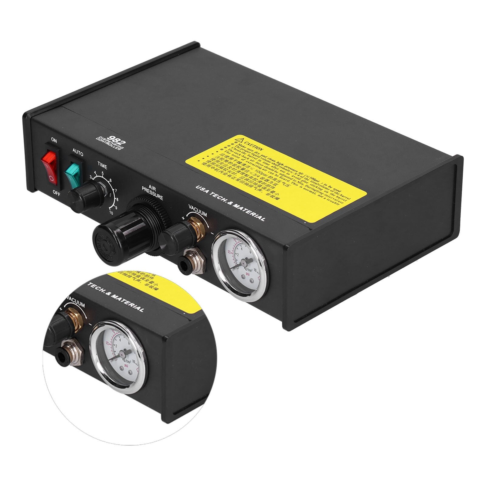 Полуавтоматический дозатор клея, оборудование из алюминиевого сплава с минимальным объемом капель 0,01 мл (вилка переменного тока, 110 В, США)