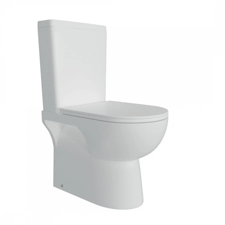 Унитаз-компакт напольный Maretti Sofia SF10NBM50-844 с микролифтом, безободковый, антивсплеск, фарфоровый, белый, глянцевый, круглый, сиденье для унитаза в комплекте