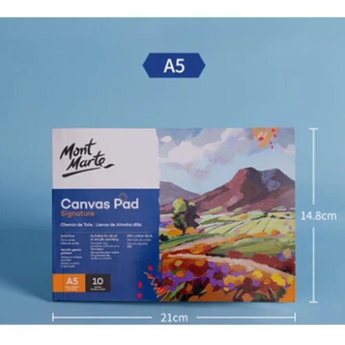 Холст для акрила и масляных красок A3/A4/A5, хлопок, 10 листов A5(14.8 x 21cm)