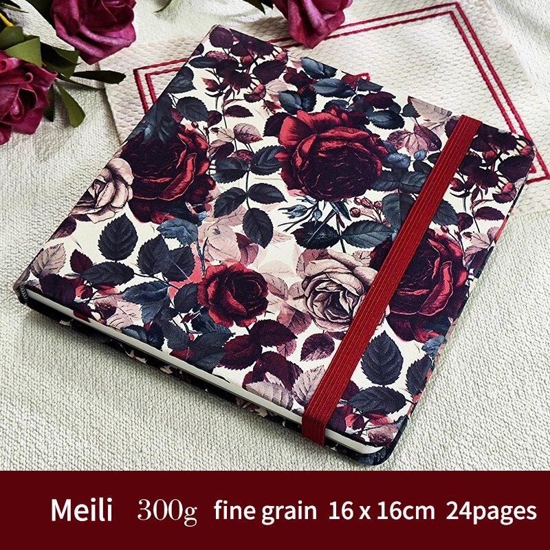 Блокнот Meili 16x16 см, 24 страницы, бордовый