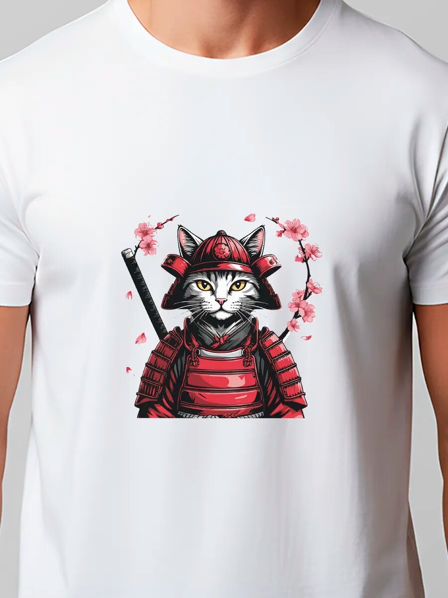 Футболка PRINTSHOT, 1 шт., размер L, белый