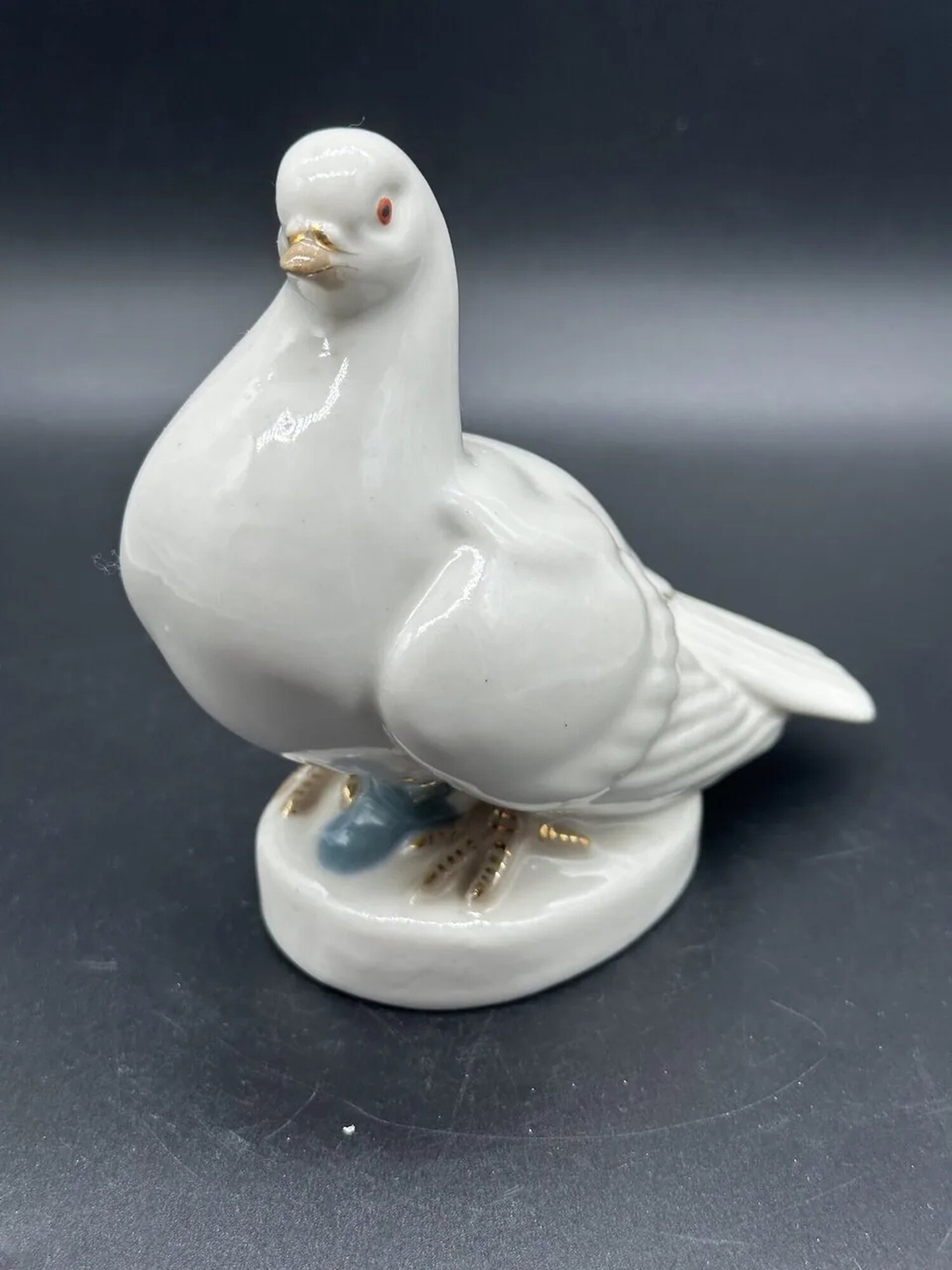 Статуэтка Голубка Гжель Фарфор винтажная Авторская Редкая 60 годы