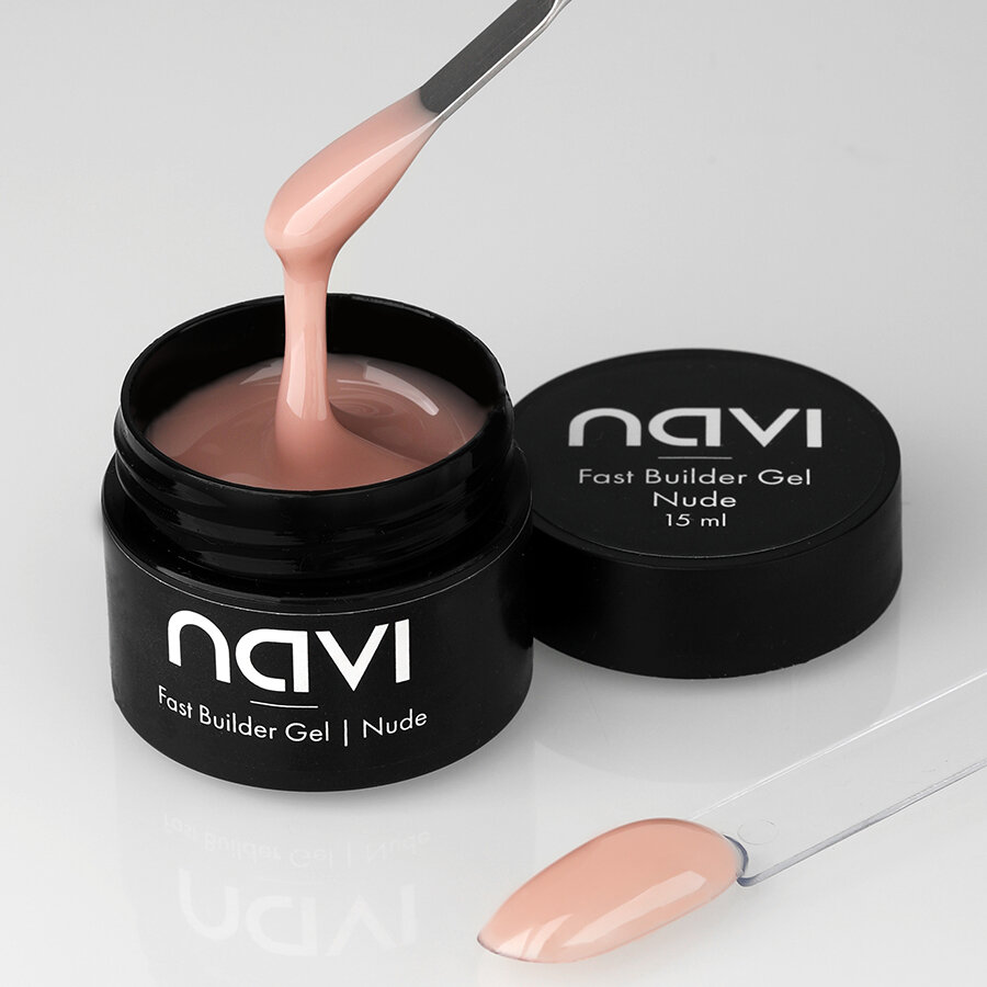 NAVI, Гель жесткий Fast Builder Gel Nude, 15 мл